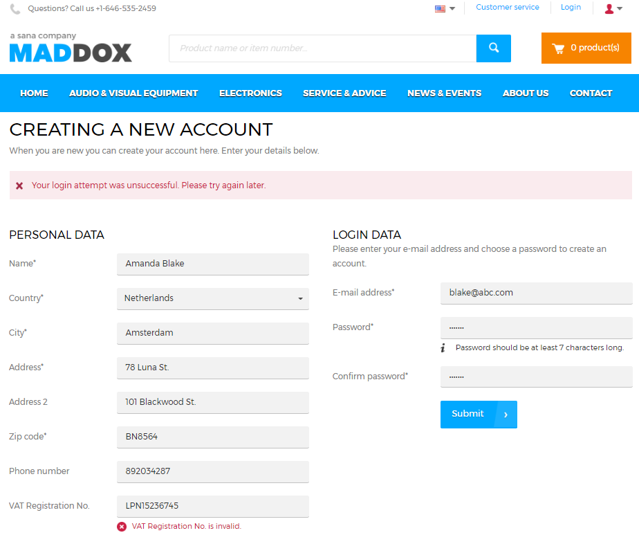 Tax Registration No Formats